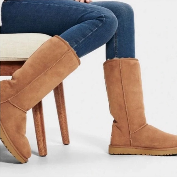 UGG | Shoes | Ugg Australia Classic Ii 585 Tan Cream Tall Boots Womans ...